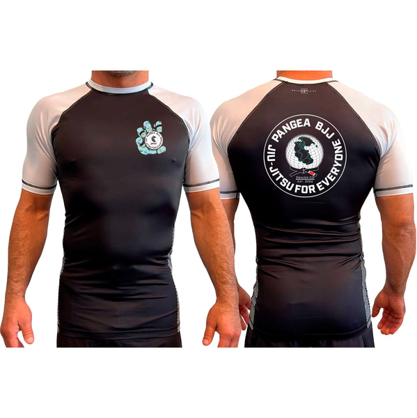 Pangea Jiu Jitsu All Black Ranked Short Sleeve Rash Guards #8036 A - Break Point FC