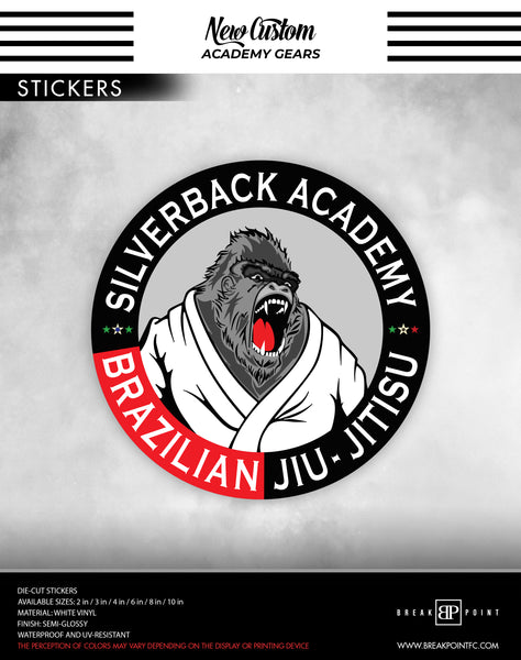 Silverback BJJ Custom Stickers #1544 A - Break Point FC