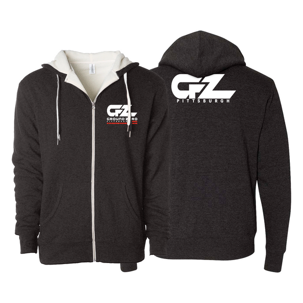 Ground Zero Pittsburgh Academy Sherpa Lined Zip-Up Hoodie #1606 B ...
