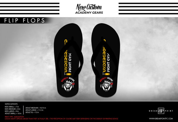 Bloodline BJJ Academy Flip Flops #1610 C (Underground Fight Gym ...