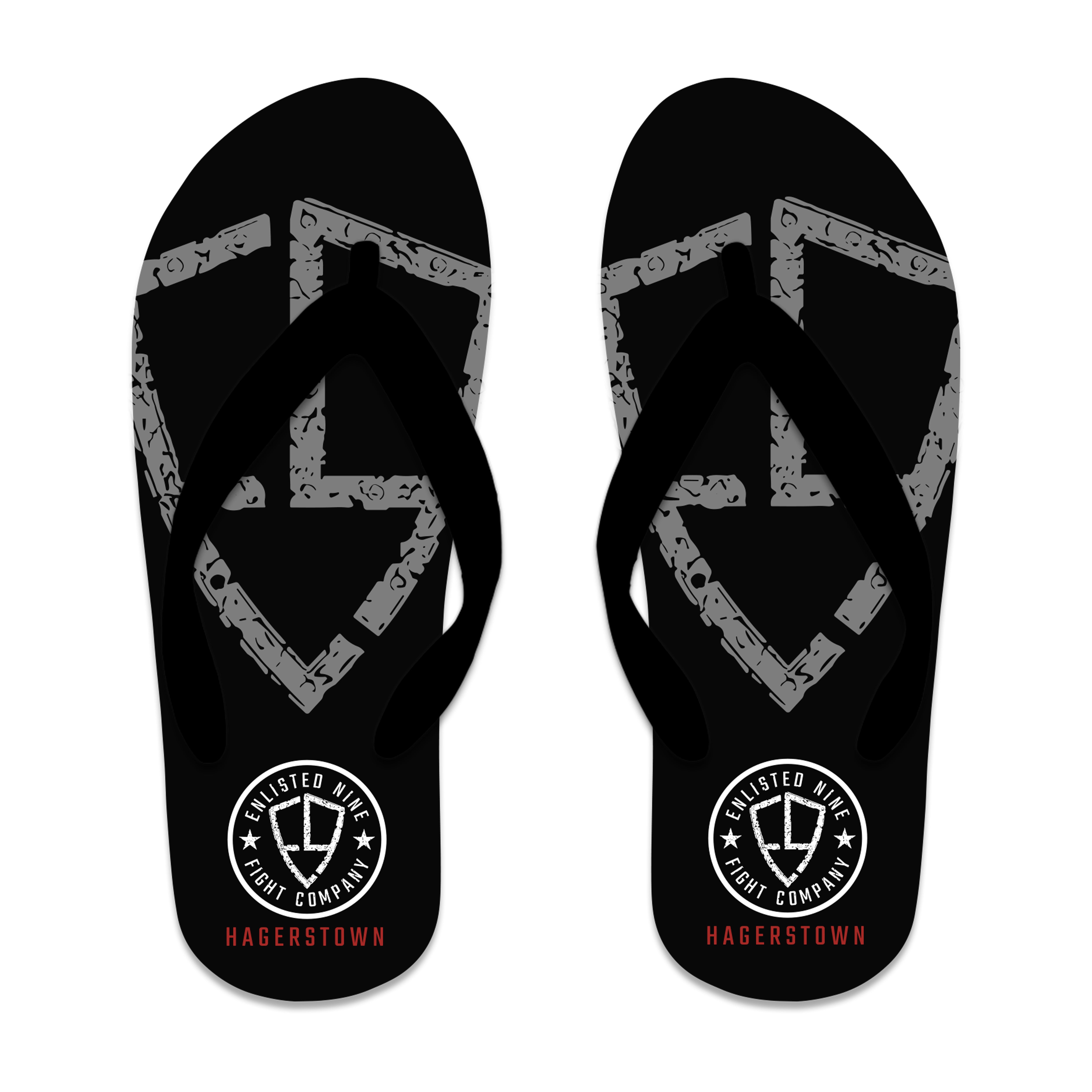 Enlisted Nine Fight Company - Hagerstown Academy Flip Flops #8027 ...