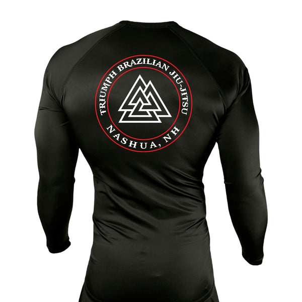 Triumph Brazilian Jiu-Jitsu All Black Custom Rash Guards Long Sleeves ...