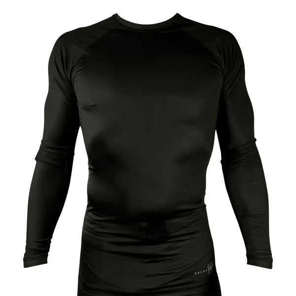 Tom DeBlass All Black Custom Rash Guards Long Sleeve #8003 - Break Point FC