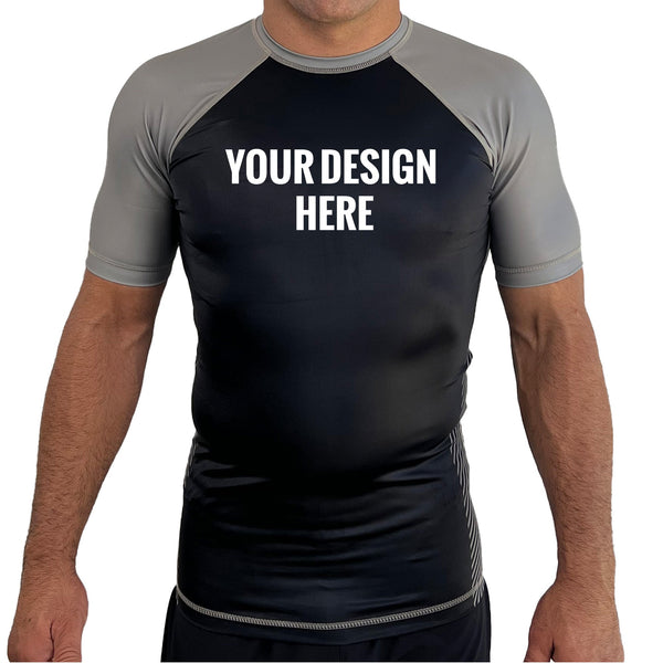 Plus One Defense Systems All Black Ranked Short Sleeve Rash Guards #62 ...