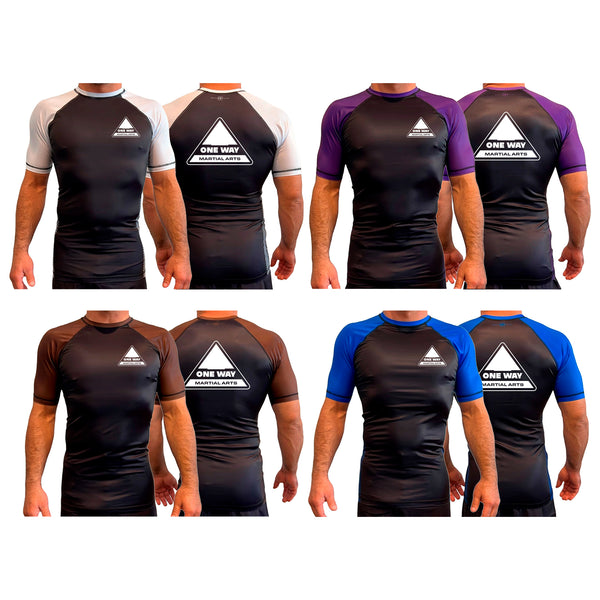 One Way Collection Rash Guards Short Sleeves All Black Ranked - Break ...