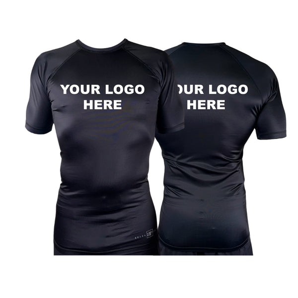 ZR Team Jaime Luna All Black Custom Rash Guards Short Sleeves #938 ...