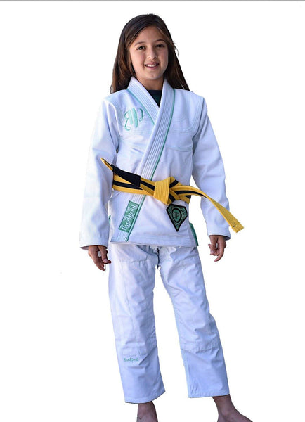 Break Point BP Diamond Girls Jiu-Jitsu Gi - White - Break Point FC